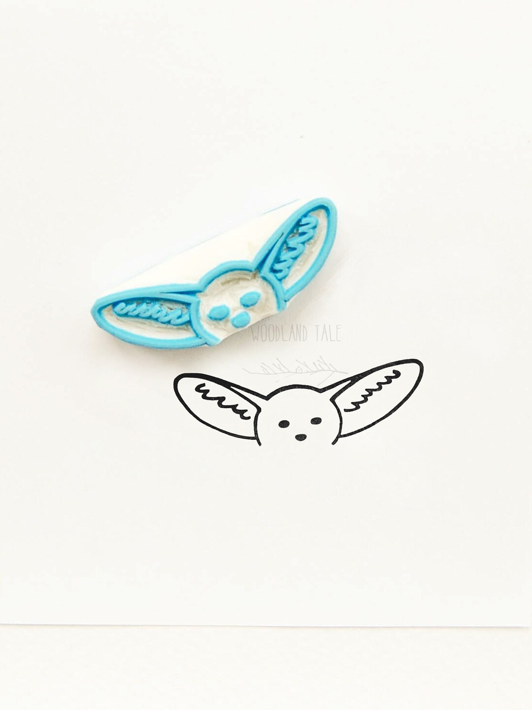 Fennec Fox Stamp, Cute and Funny Big Eared Fox Stamp, Hand Carved ...