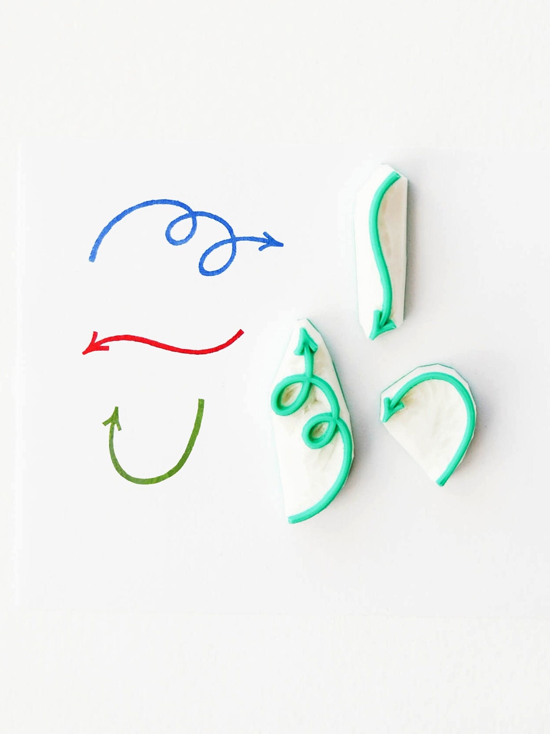 Arrow Stamps Rubber Stamps Set Stamp Set of 3 Handmade - Etsy