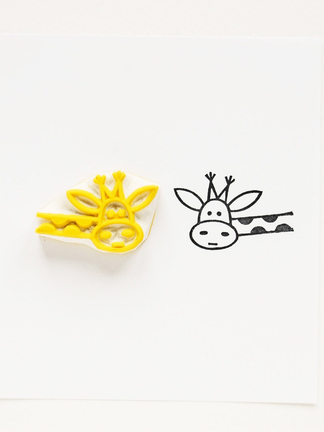 Giraffe Stamp, Peekaboo Stamp, Giraffe Gift, Custom Rubber Stamp, Hand ...