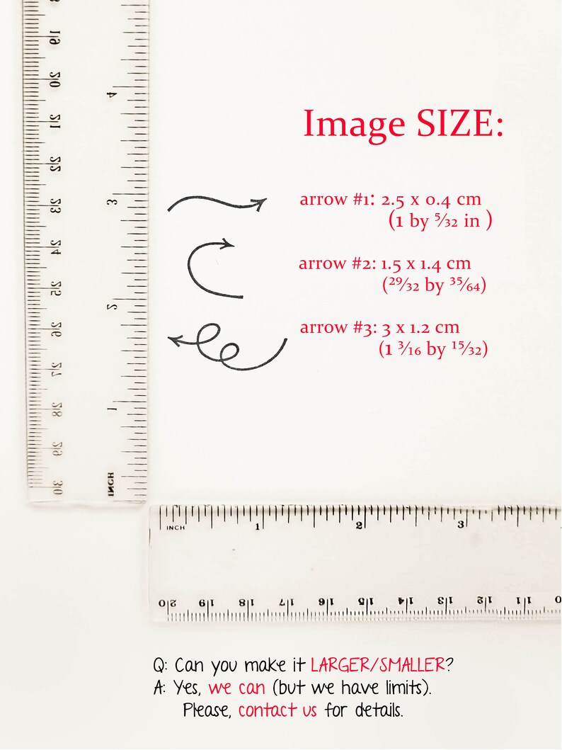 Arrow Stamps Rubber Stamps Set Stamp Set of 3 Handmade - Etsy