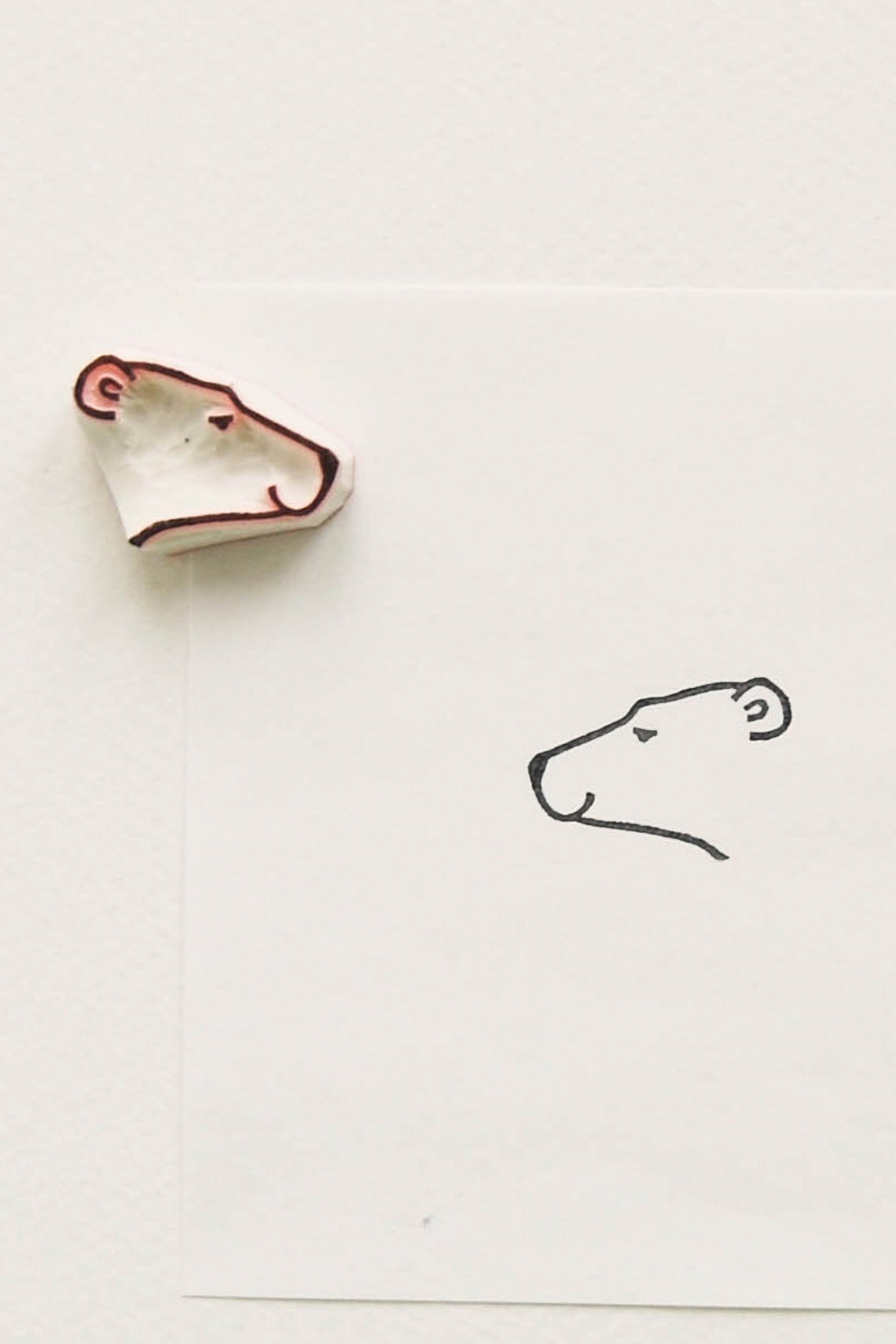 Polar Bear Stamp Bear Rubber Stamp Carved Stamp Small Polar - Etsy