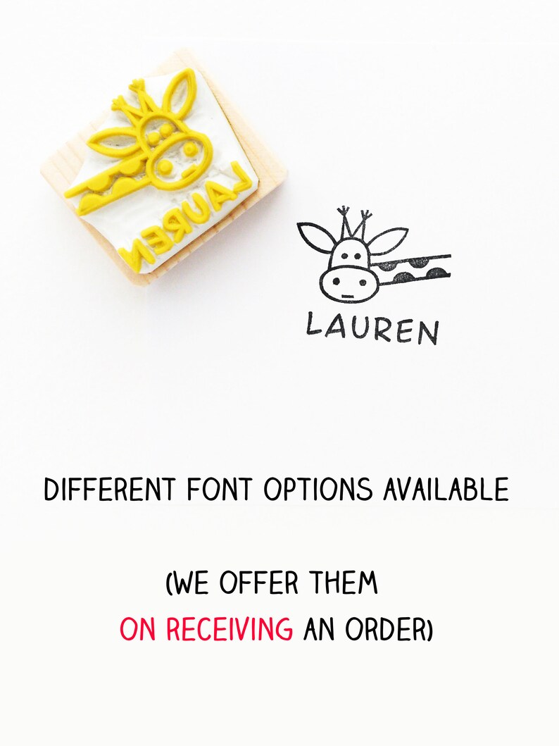 Giraffe Stamp Peekaboo Stamp Giraffe Gift Custom Rubber - Etsy