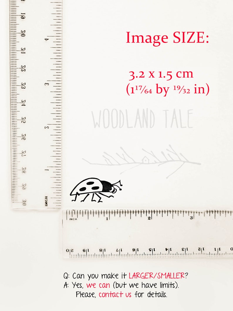 Creeping Bug Stamp Funny Bug Stamp Lady Bug Stamp Ladybug | Etsy