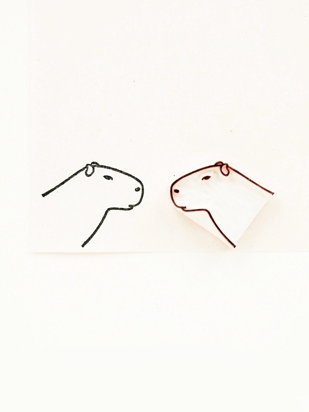 Capybara Stamp, Hand Carved Stamp, Capy Name Stamp, Capy Coworker Gift ...