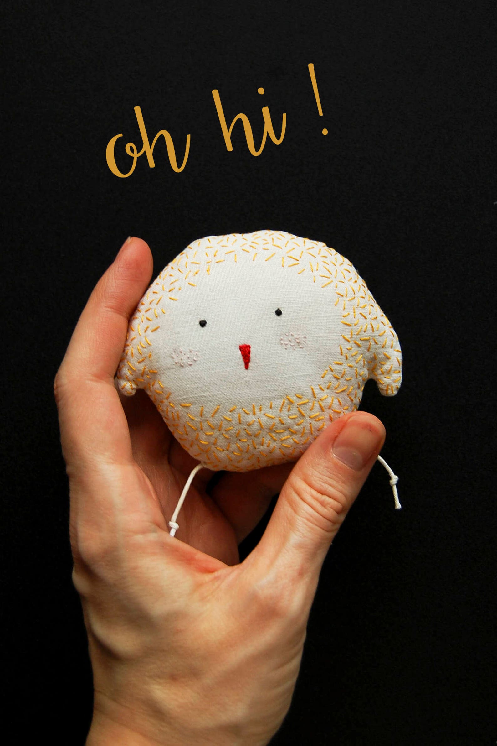 Beige Baby Chick Ornament Upcycled Stuffed Plush Easter - Etsy