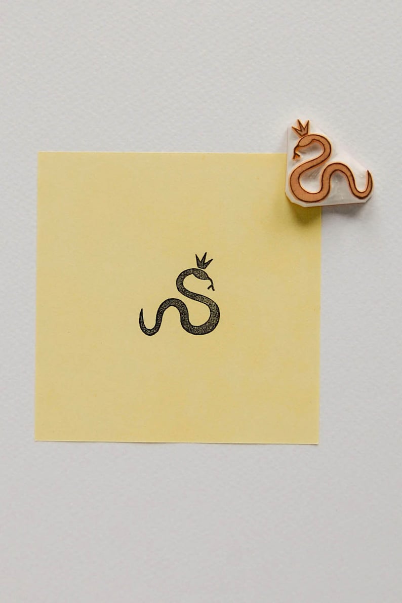 Serpentine snake snake stamp snake princess reptile gift | Etsy