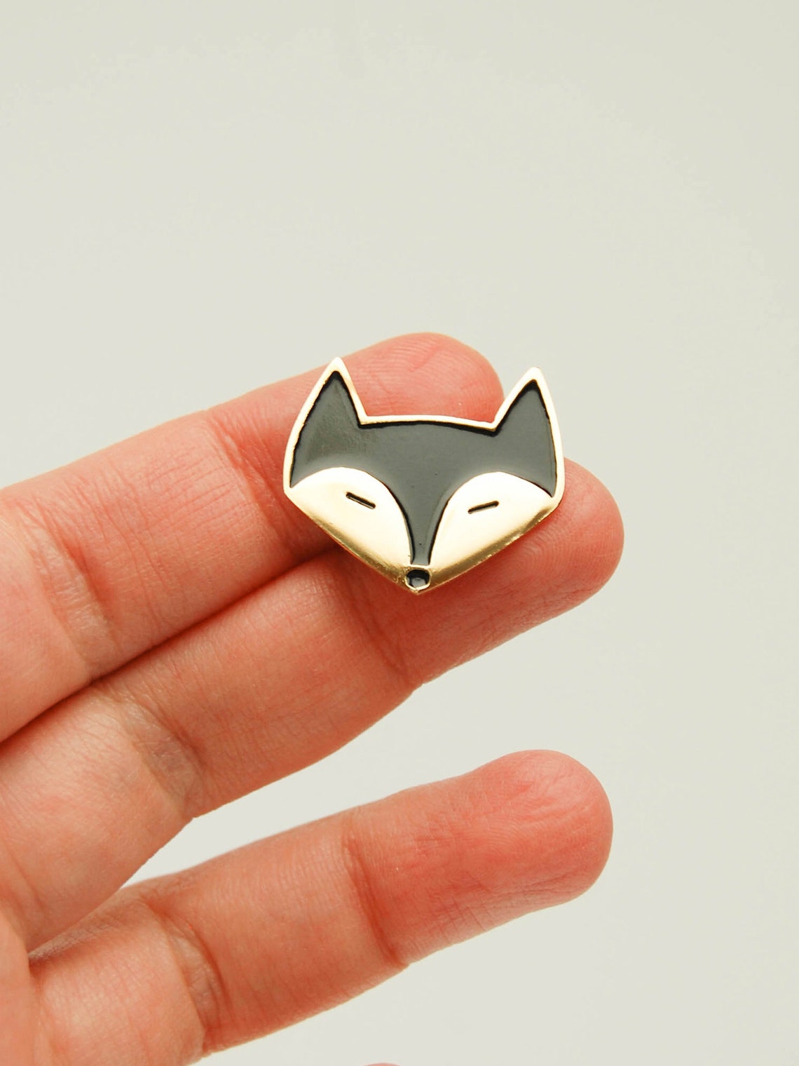 Fox Enamel Pin Kawaii Enamel Pin Fox Brooch Animal Enamel | Etsy