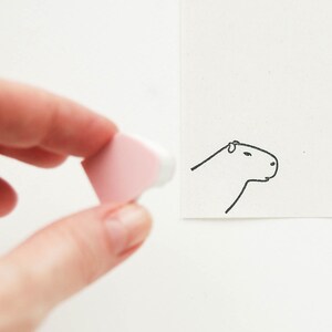 Capybara Stamp, Hand Carved Stamp, Capy Name Stamp, Capy Coworker Gift ...