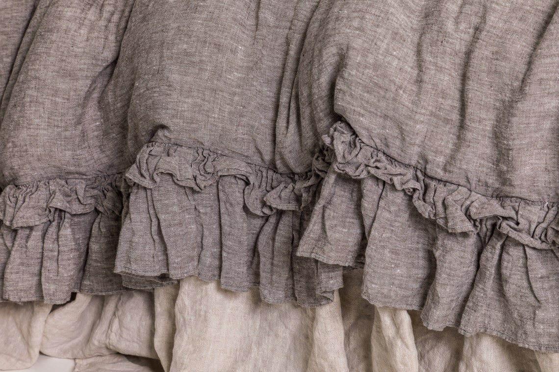 Linen DUVET COVER. Rustic Style Linen Bedding Set With Double - Etsy