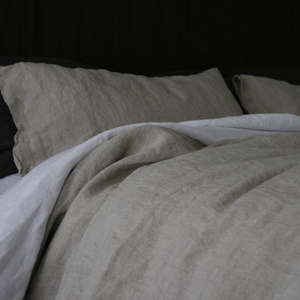 LINEN DUVET COVER. Linen bedding set of duvet cover with | Etsy