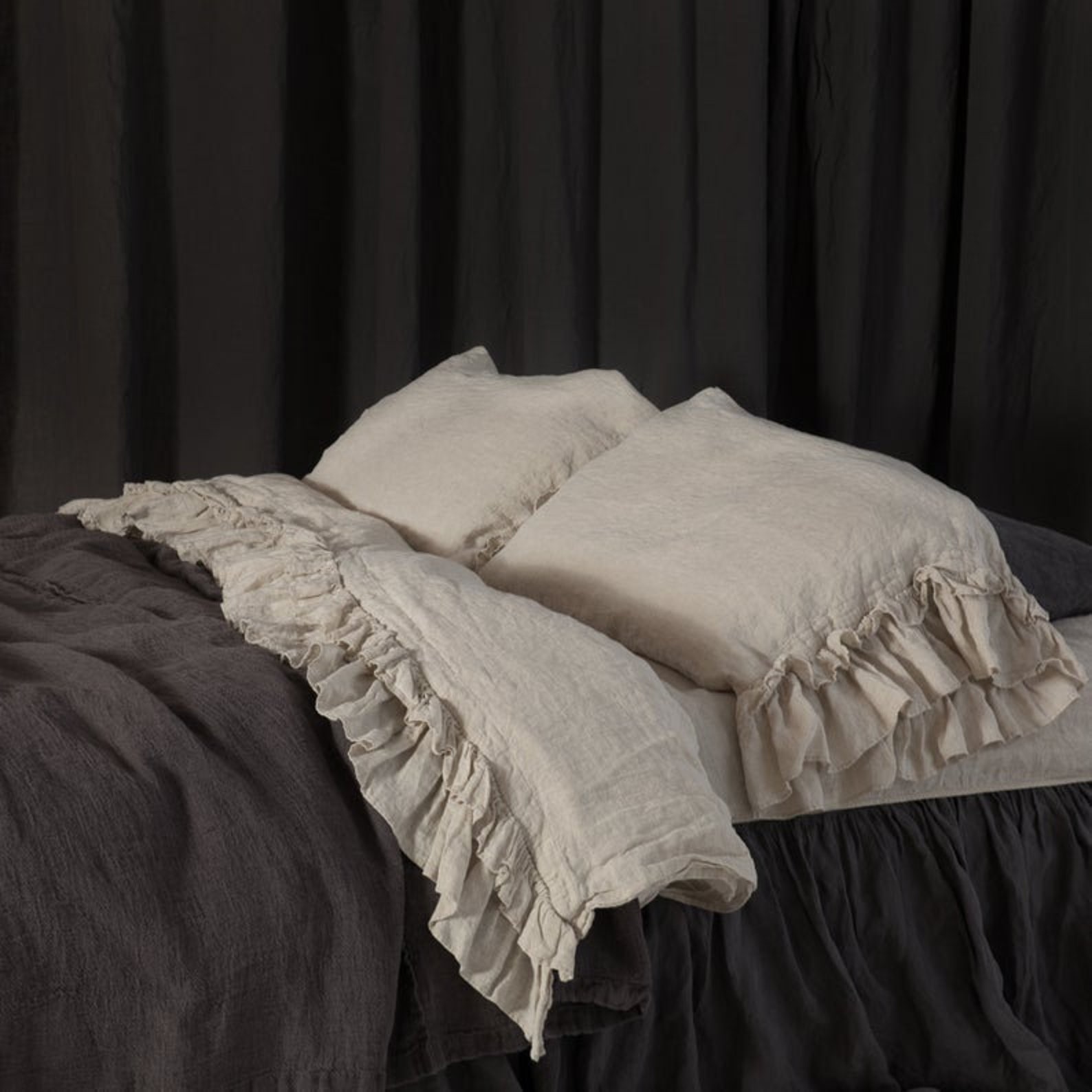 Bed Sheet Set Linen Shabby Chic Bedding Linen Sheet Set Etsy