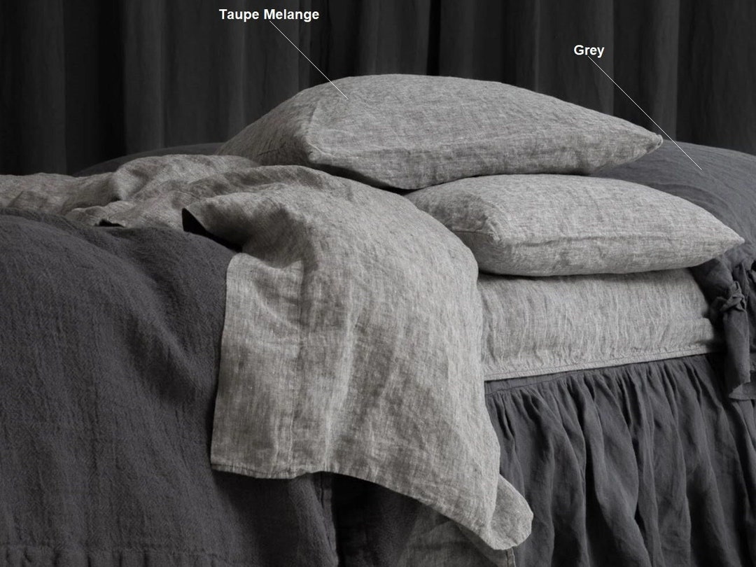 Linen Sheets Set, 4pc Queen King Full Double Pure 100%, Stone Washed ...