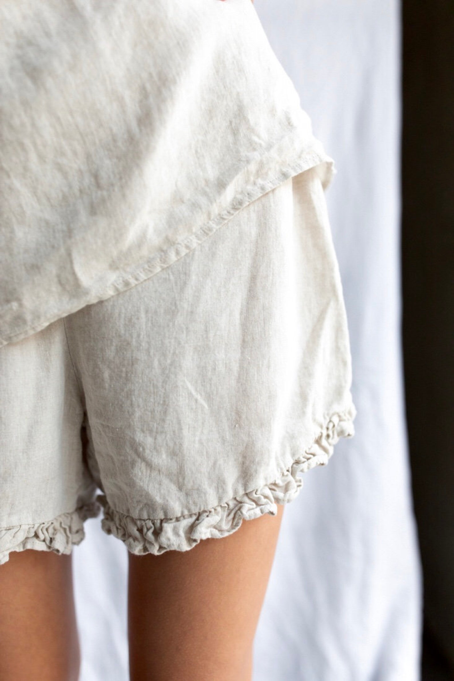 LINEN Pajama AMELIA Linen Top and Linen Shorts, Linen Slip Dress, Linen ...