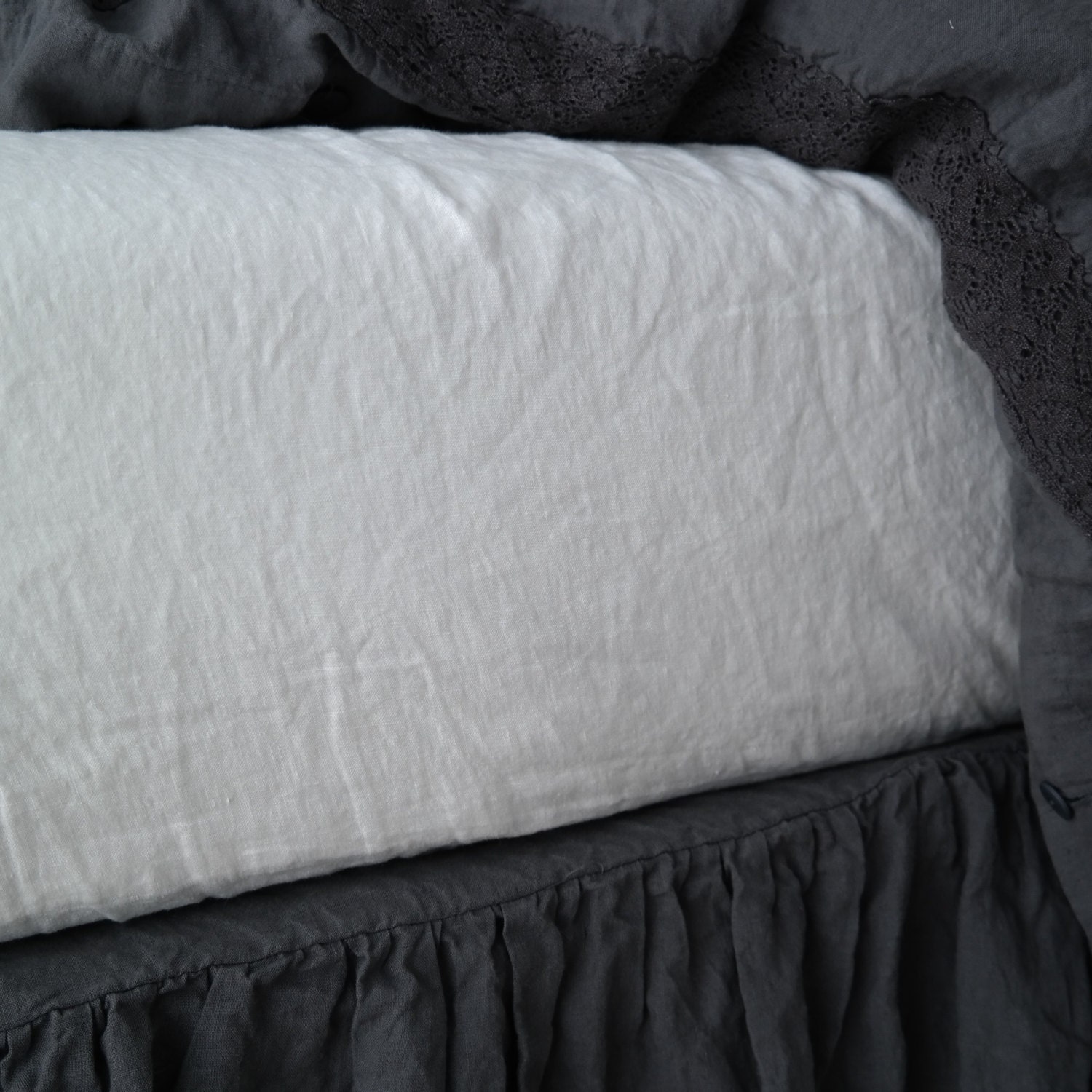 LINEN SHEET. Fitted Bed Sheet French Linen. Handmade by - Etsy