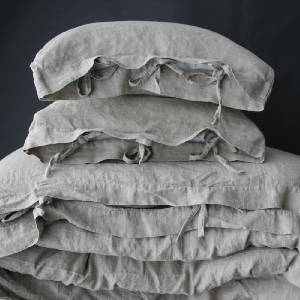 LINEN DUVET COVER set of duvet cover and pillowcases with | Etsy