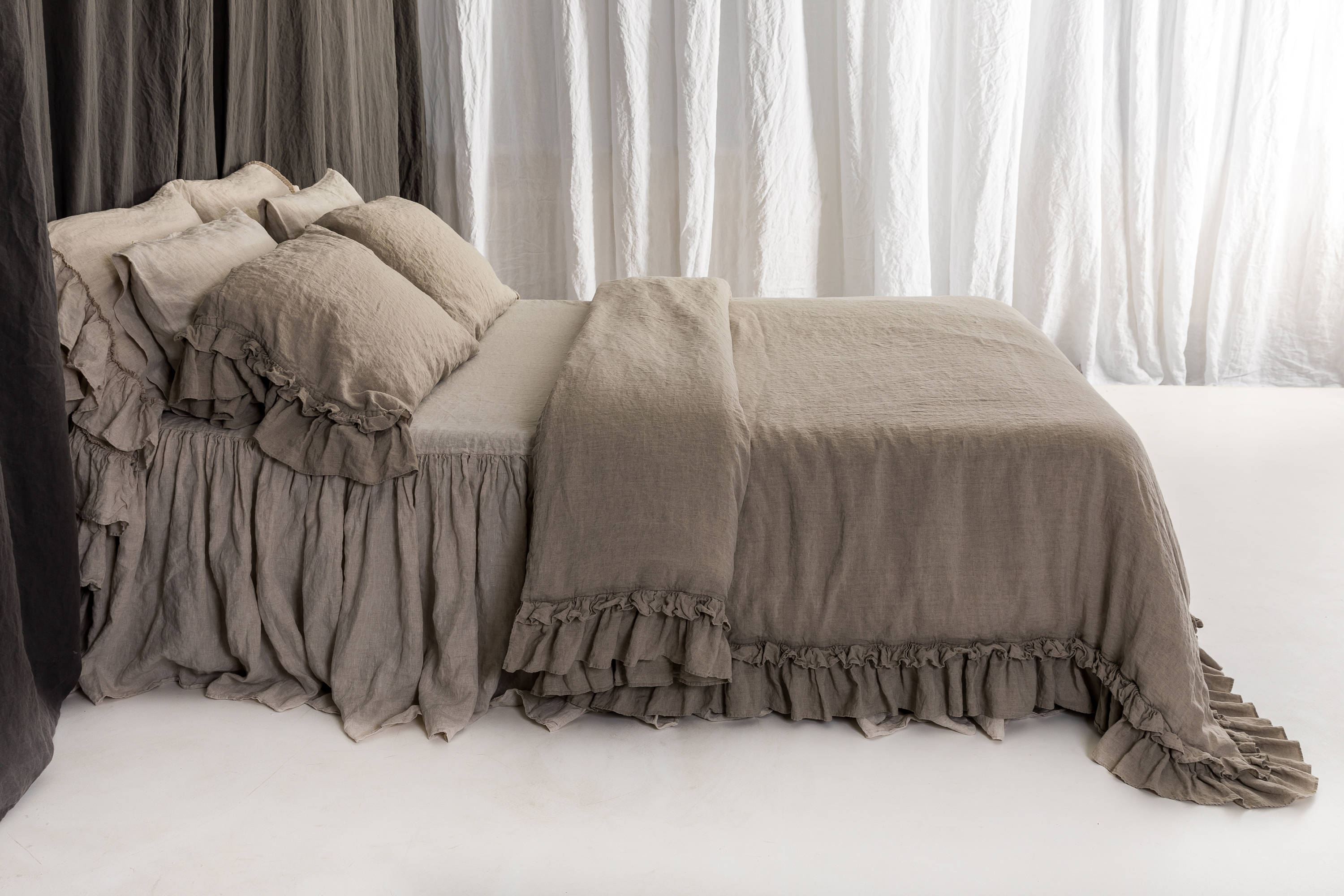 Linen DUVET COVER Set. Rustic Style Linen Bedding With Double | Etsy