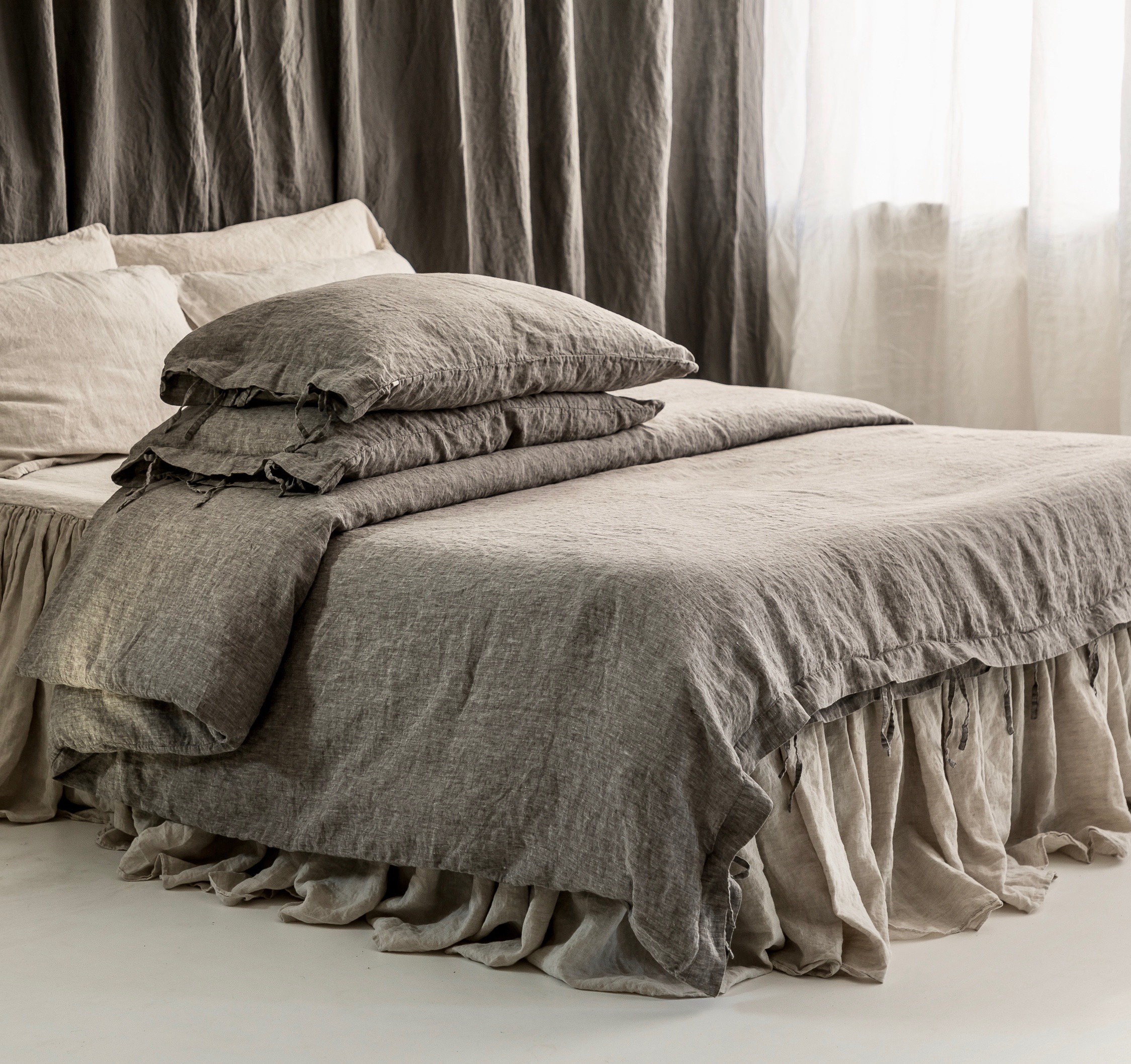 LINEN DUVET COVER Set of Duvet Cover and Pillowcases With | Etsy