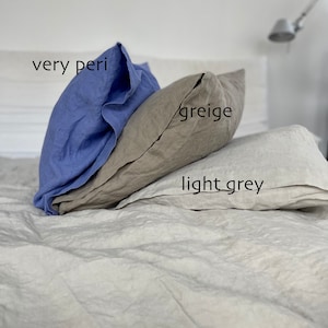 LINEN PILLOWCASE With ENVELOPE Closure, Housewife Style Linen Pillow ...