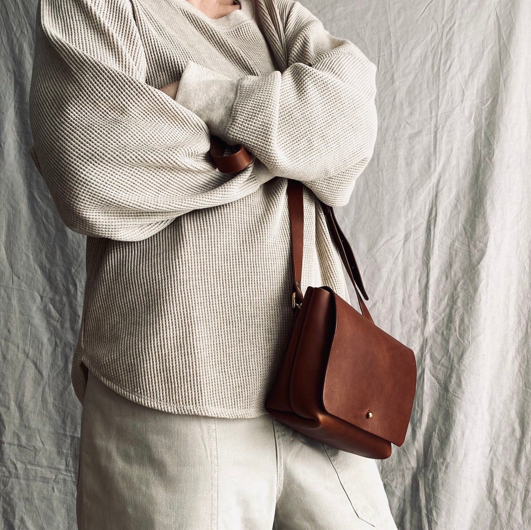 Cara Cross Body Bag, Leather Handbag, Brown Leather Handbag, Vegetable ...