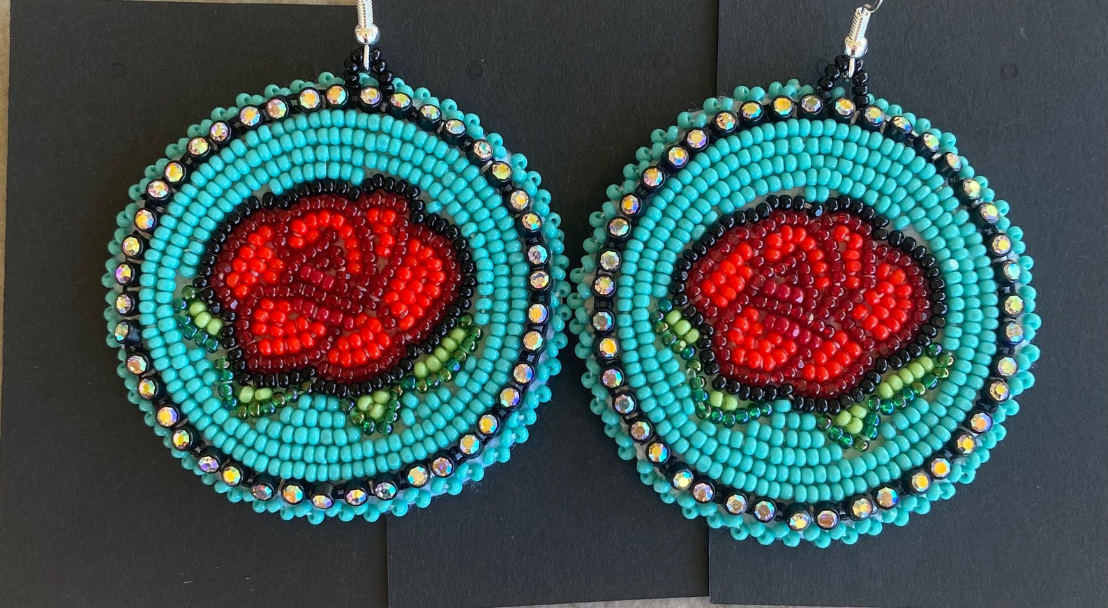Shoshone Roses Turquoise Beaded Rose Native American | Etsy