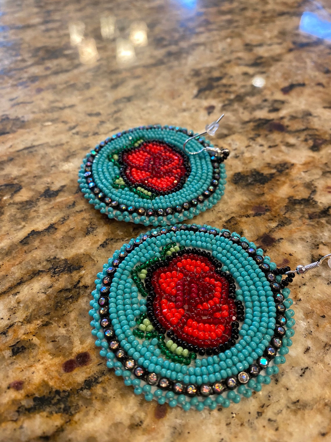 Shoshone Roses Turquoise Beaded Rose Native American | Etsy
