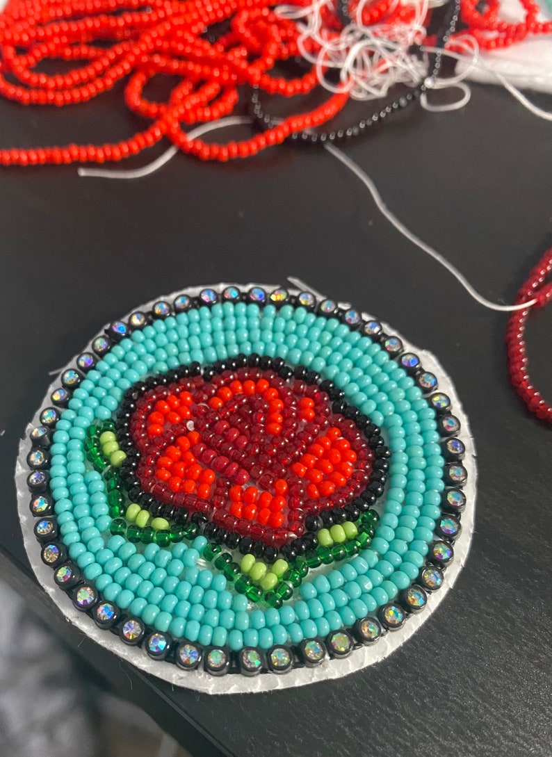 Shoshone Roses Turquoise Beaded Rose Native American - Etsy