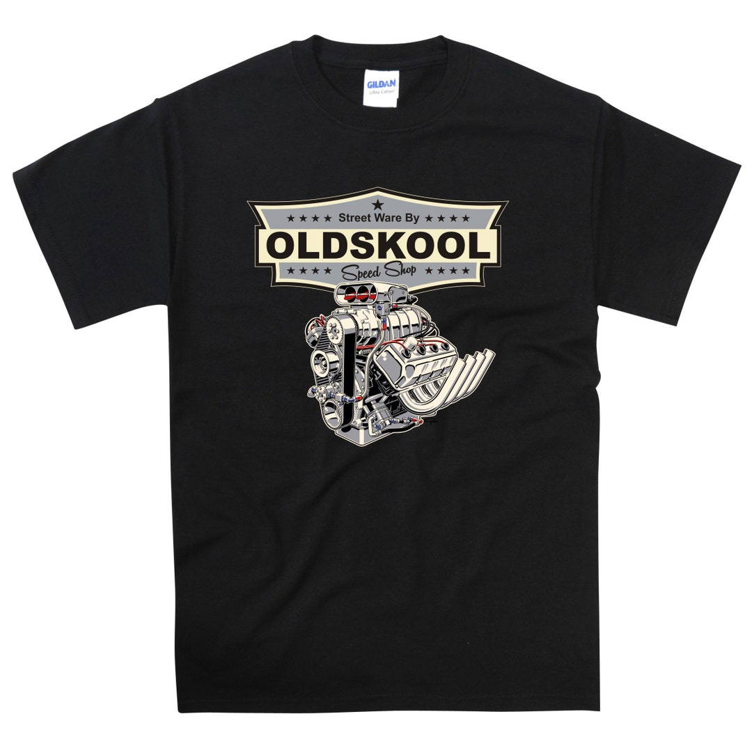 Old Skool V8 Engine Hot Rod T Shirt - Etsy