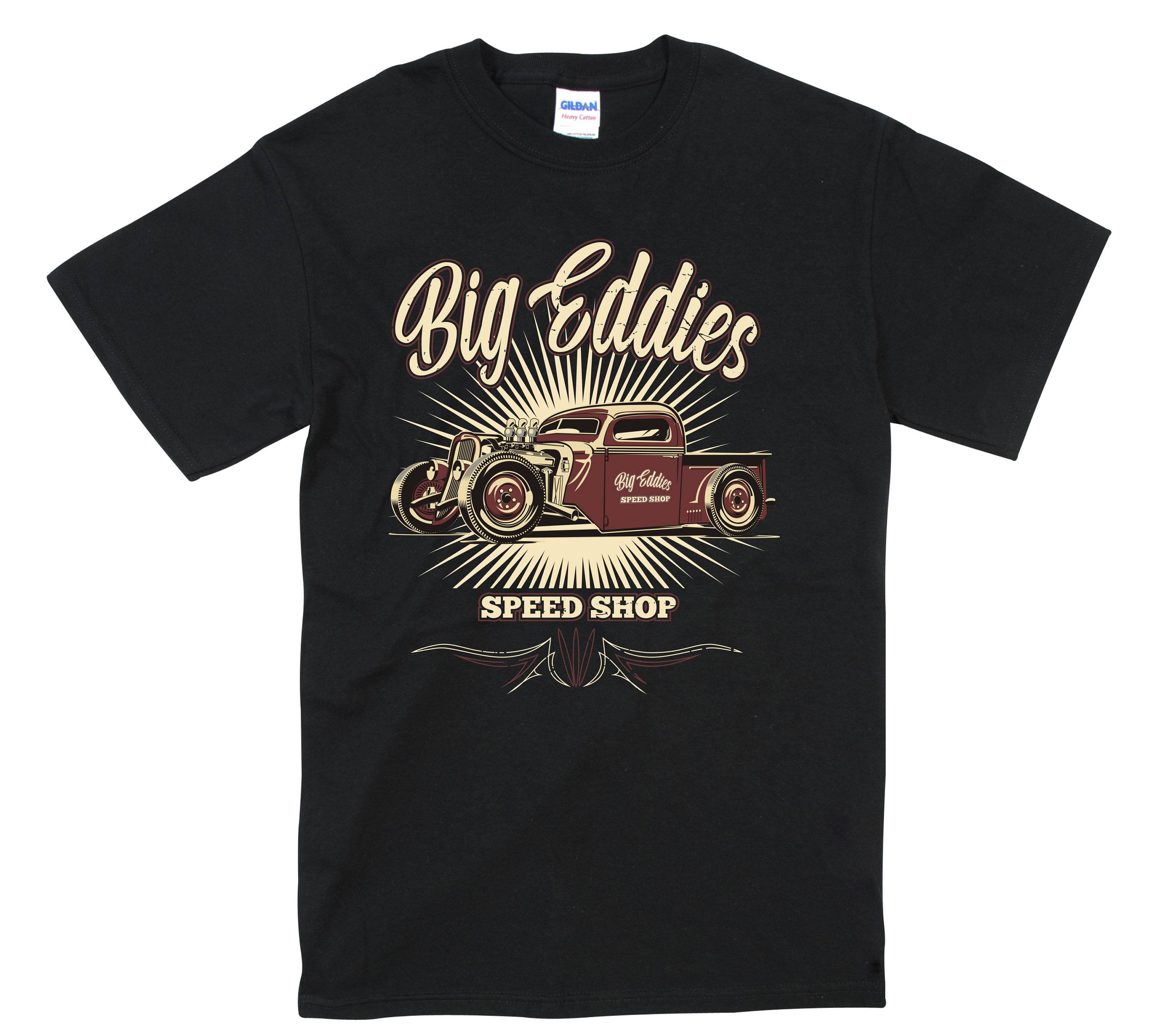 Rat Rod Truck Big Eddies T Shirt Top Hotrod Hot Rod Vintage Pickup ...