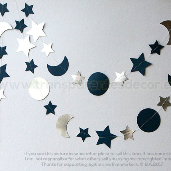 Moon Garland - Etsy