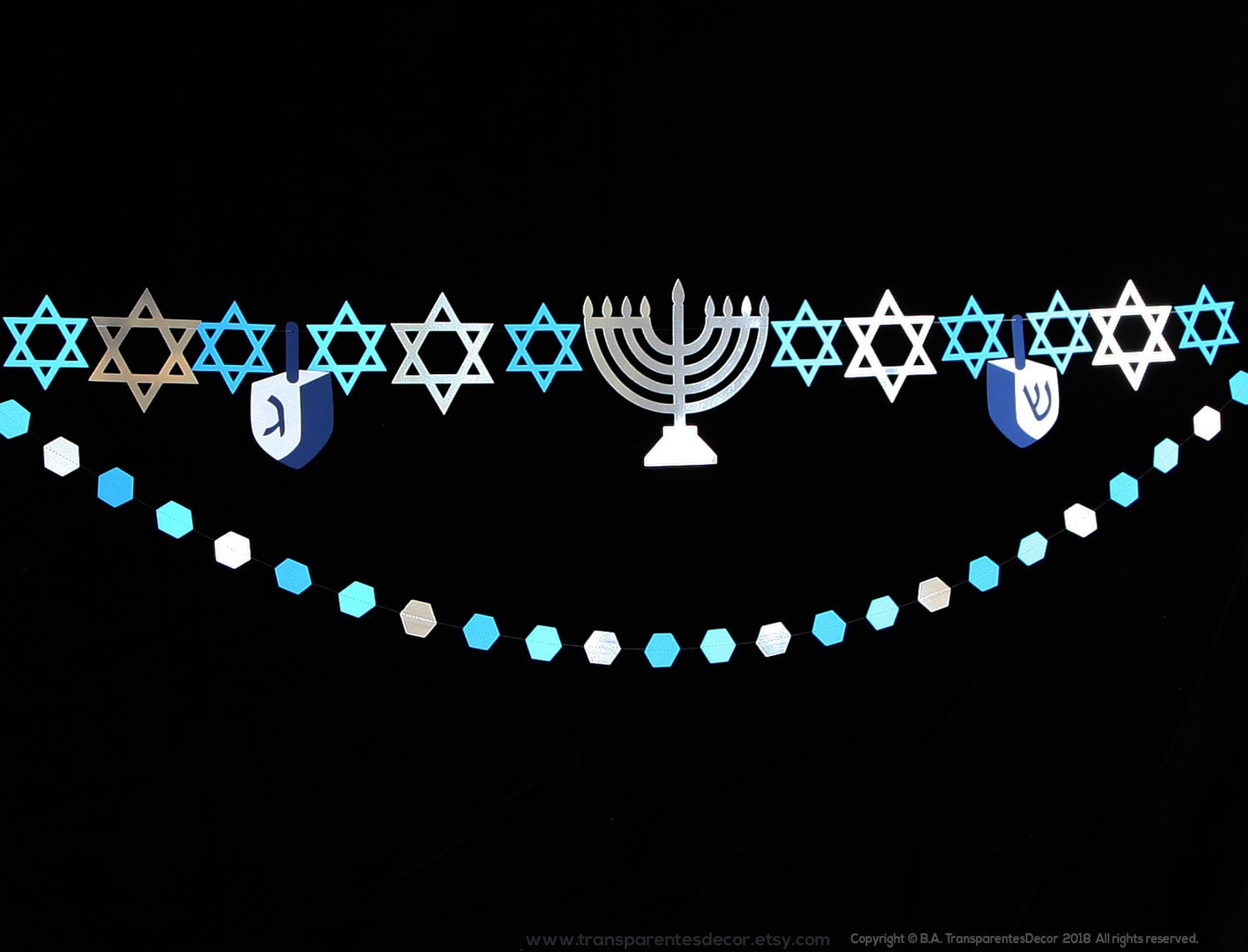 Silver blue Hanukkah Decor Chanukah Decoration Blue Star of | Etsy