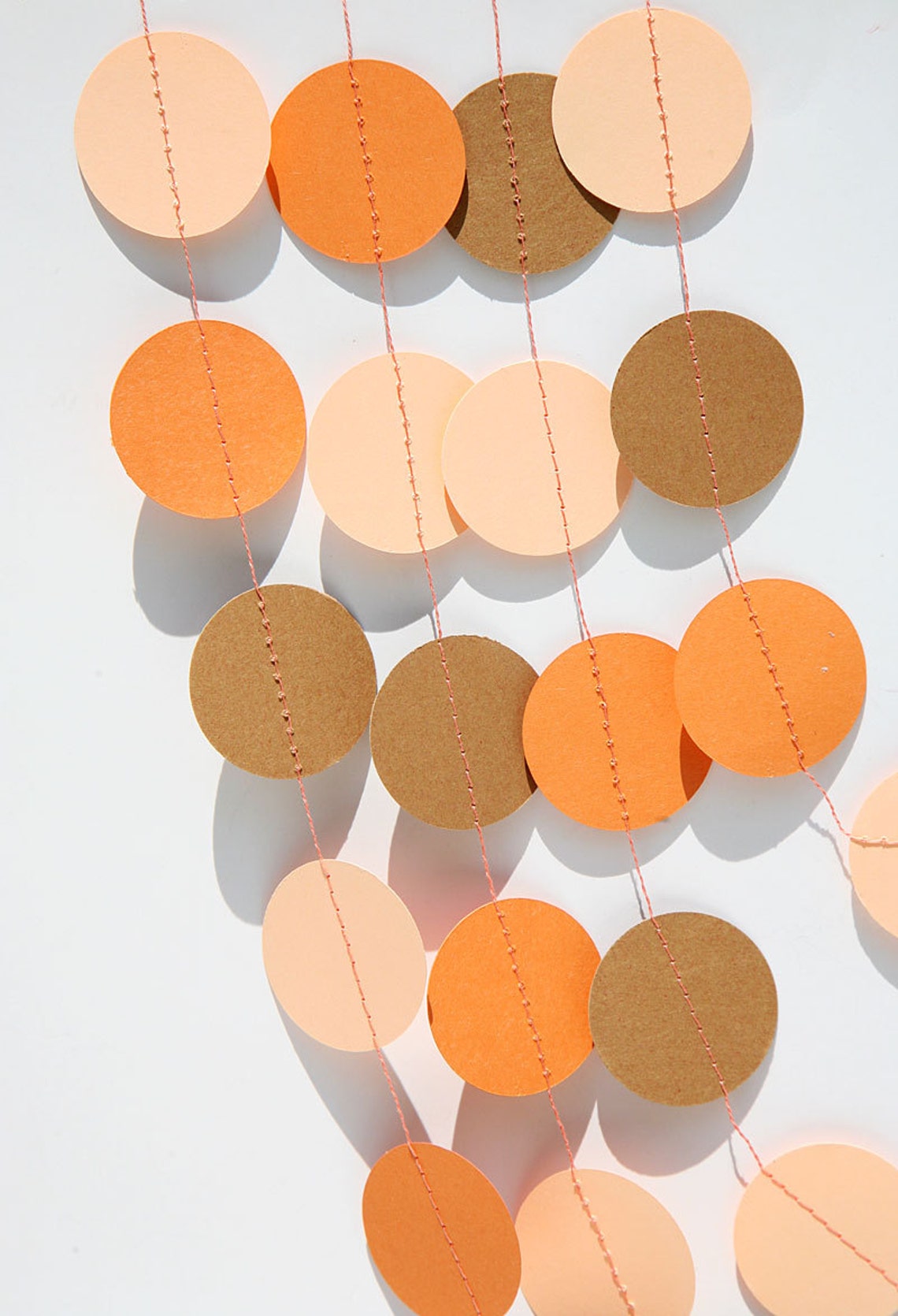 Fall Garland Kraft Brown Burnt Orange & Peachy - Etsy