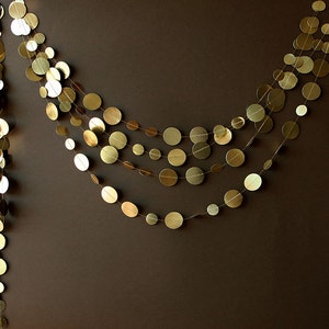 Metallic Gold Garland, Gold Wedding, Wedding Decoration, Gold Garland ...