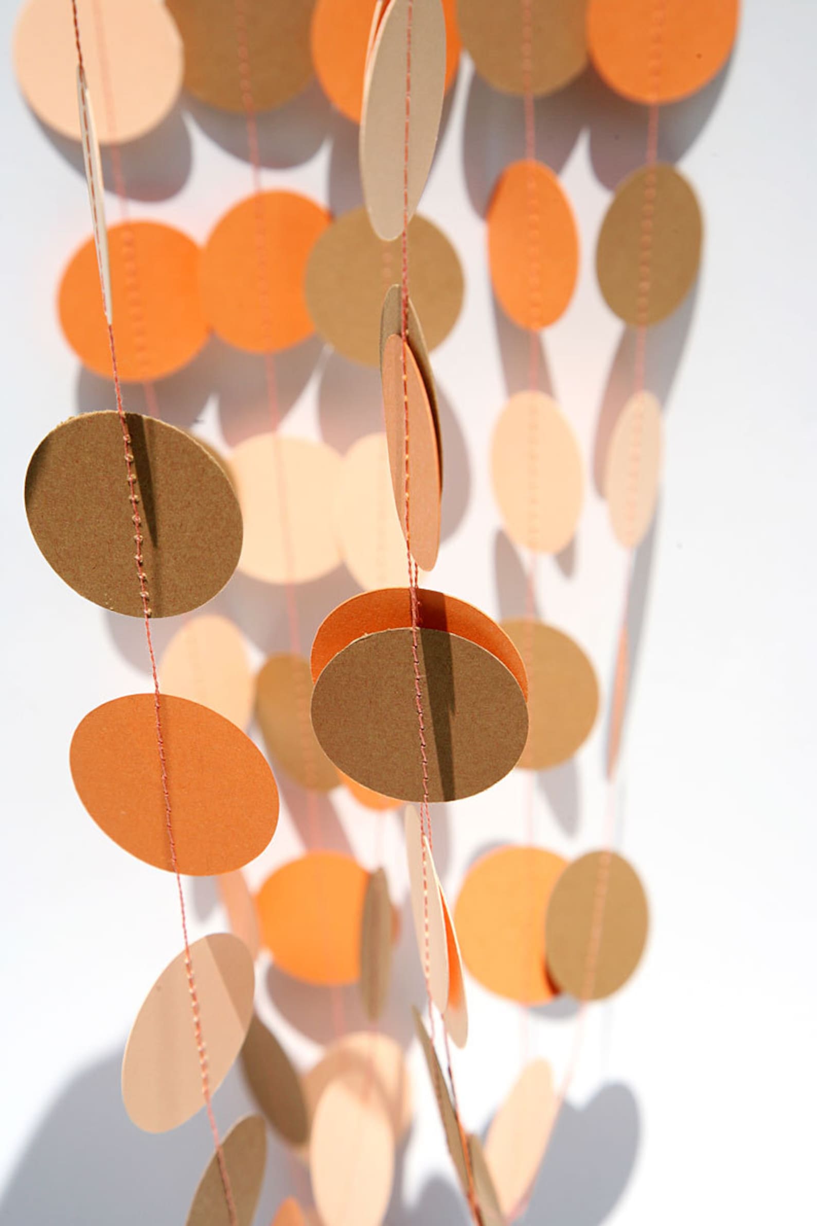 Fall Garland Kraft Brown Burnt Orange & Peachy - Etsy