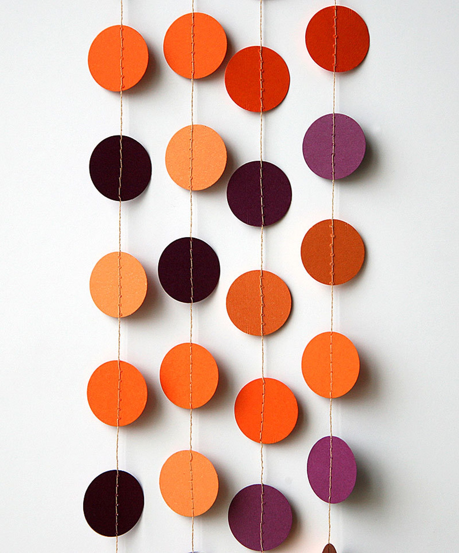 Radiant Orchid Violet Purple Orange Garland Paper Garland | Etsy