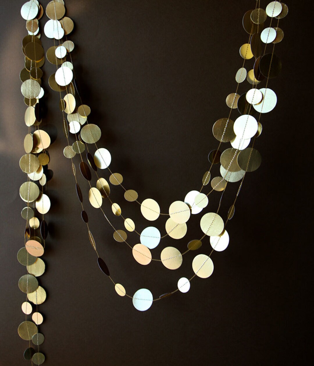 Metallic Gold Garland, Gold Wedding, Wedding Decoration, Gold Garland ...