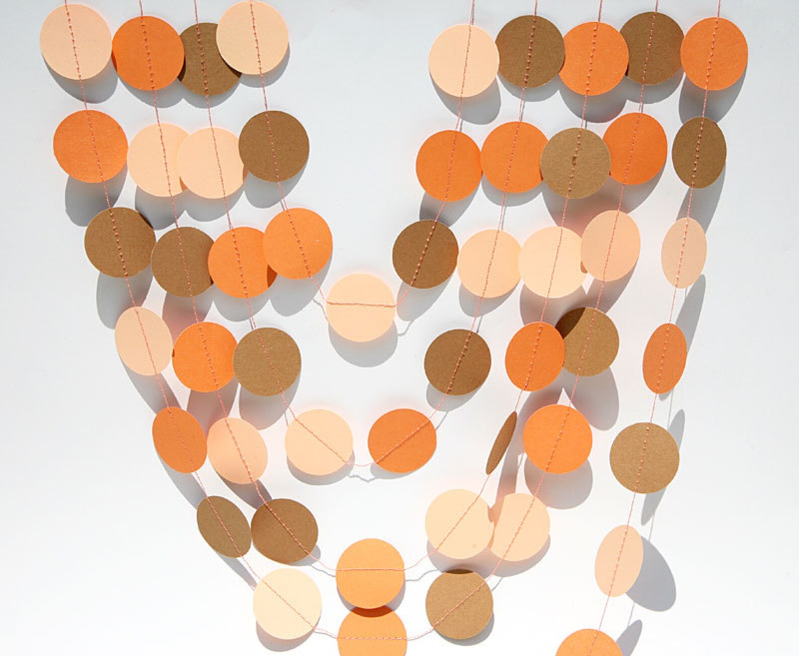 Fall Garland Kraft Brown Burnt Orange & Peachy - Etsy