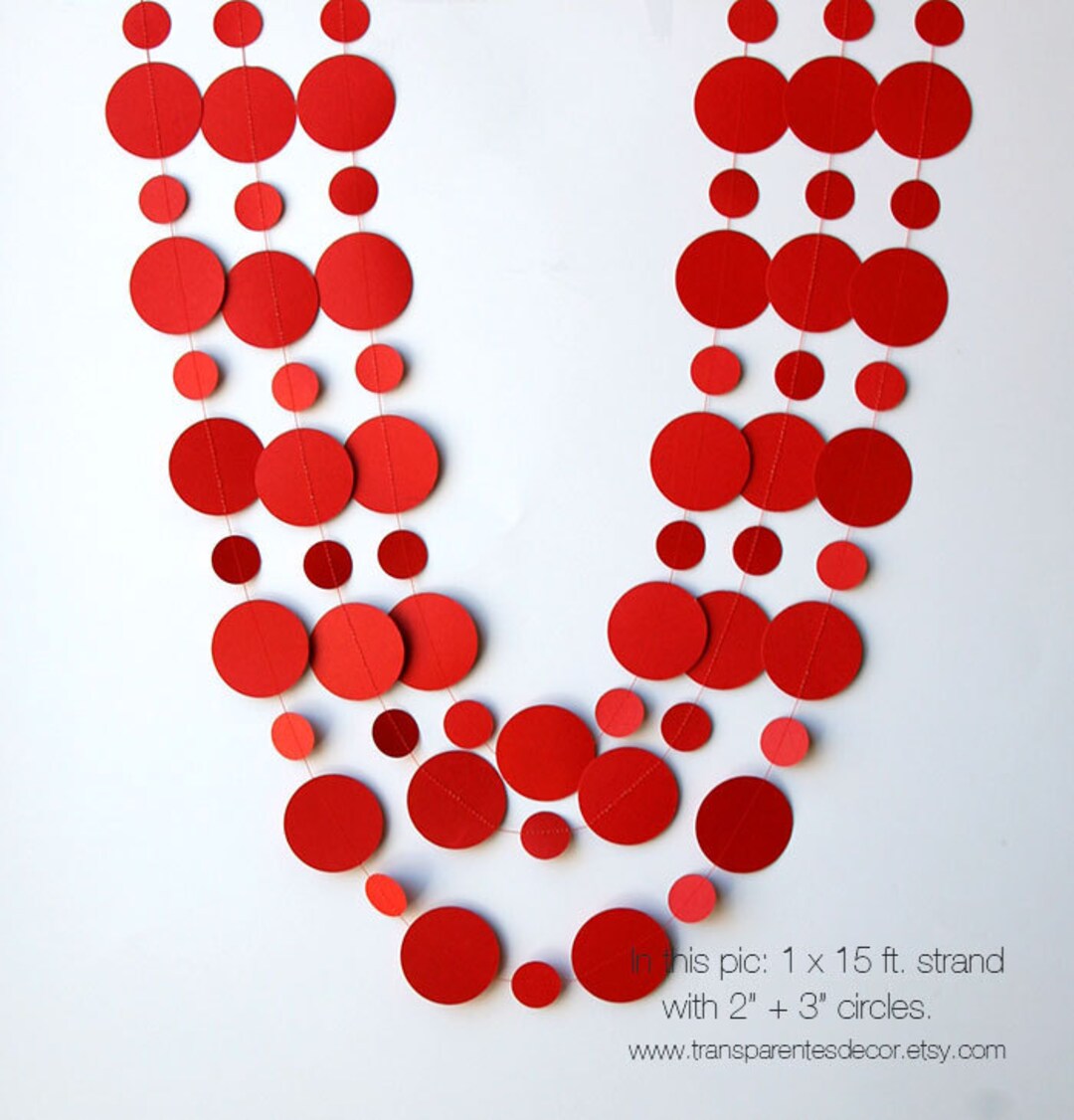 Red Garland, Birthday Decorations, Party Garland, Red Tomato Garland ...