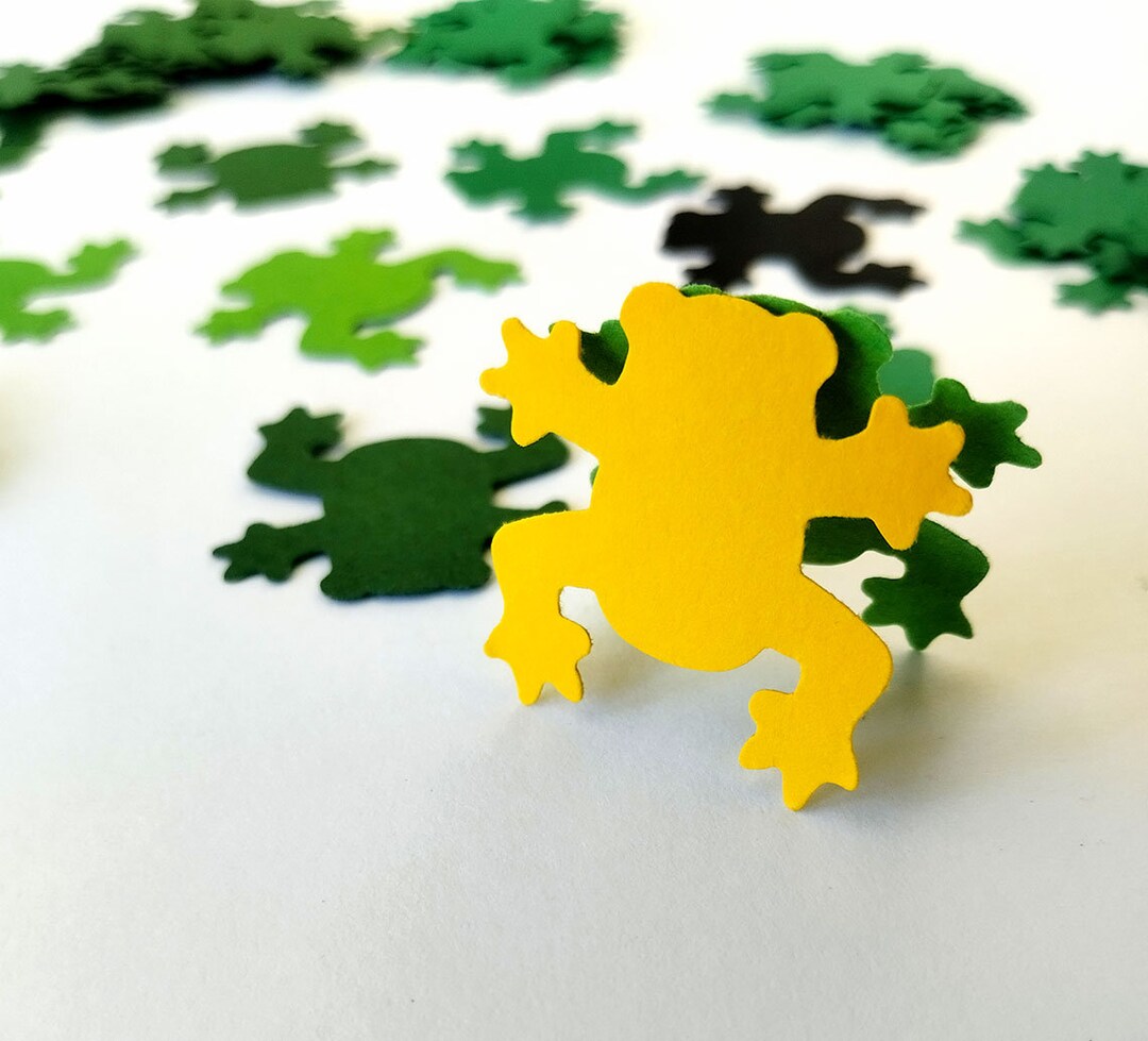 Frog Die Cut Outs Confetti, Earth Day Confetti, Green Frog Confetti ...