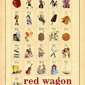 C is for Cowboy, H is for Horse-retro Vintage Boy Cowboy Buckaroo A4 2 ...