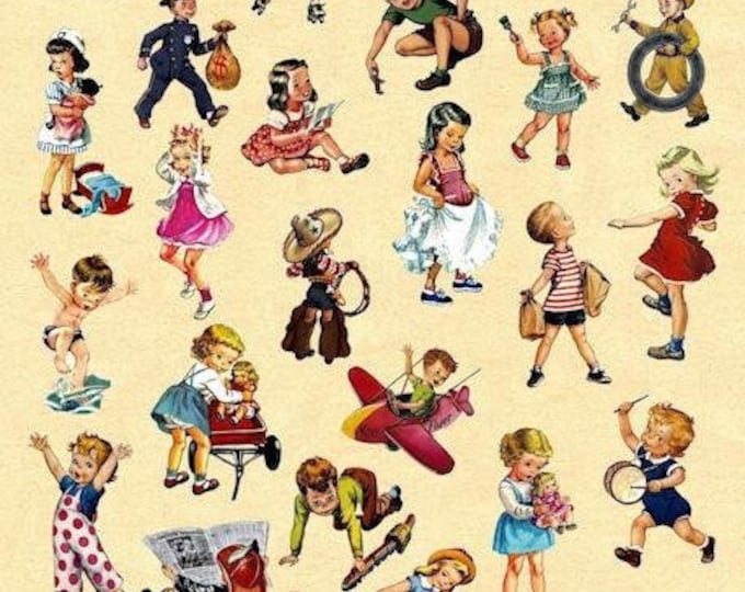 Red Wagon Gift Wrapping Paper Retro Vintage Children's - Etsy