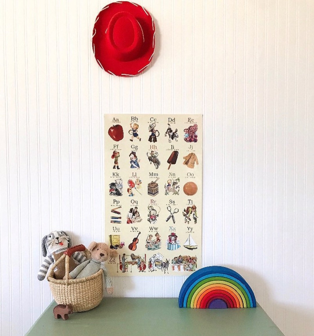 Vintage Retro A-Z ABC Alphabet Wall Poster - Etsy
