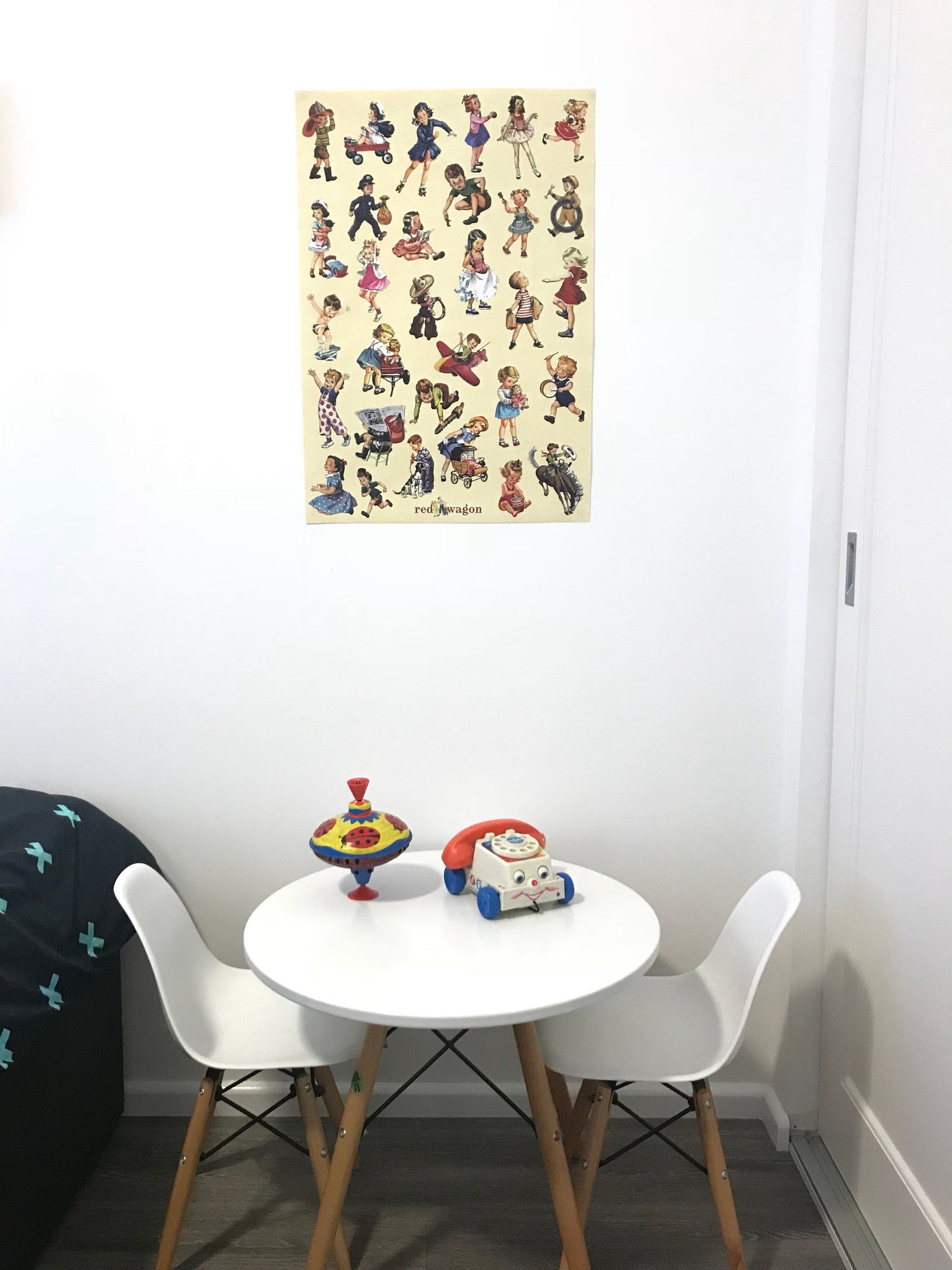 Red Wagon Gift Wrapping Paper Retro Vintage Children's Images - Etsy