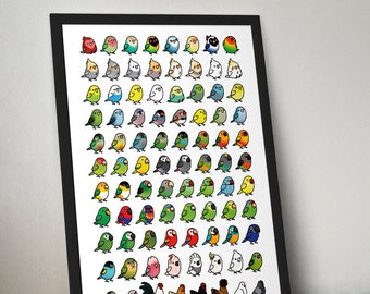 Chubby Bird Stickers Prints Charms & Custom Designs von Birdhism