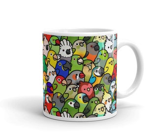 Squishy Birbs Mug Cockatiel / Budgie / Lovebird - Etsy