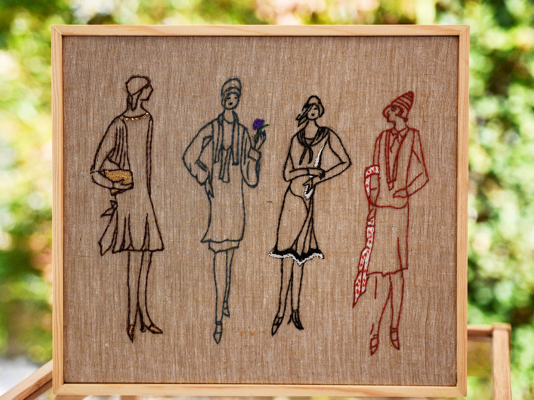 Women Art, Hand Embroidery Wall Décor, Embroidery Art, Framed ...
