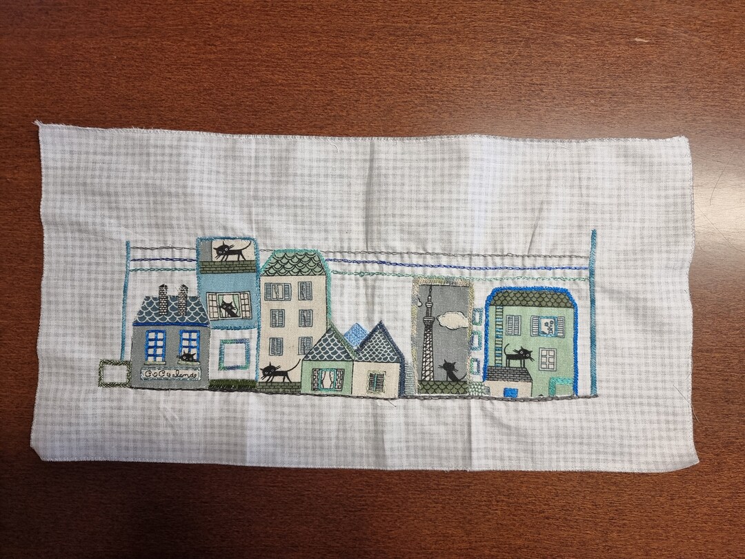 Windows and Doors Hand Embroidered Wall Hanging, Textile Wall Art ...