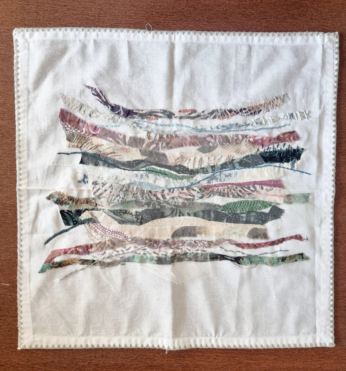 Abstract Textile Art Ribbons Mixed Media Fiber Art Hand - Etsy