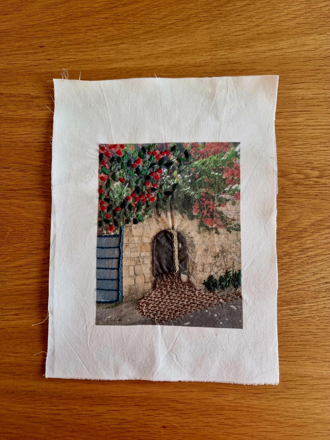 Hand Embroidered Jerusalem Door Textile Wall Art - Etsy
