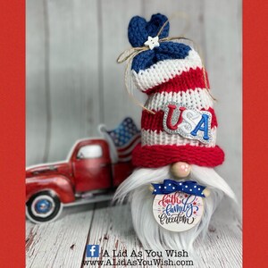 Handcrafted USA Memorial Day July 4th Patriotic Knit Gnome - Etsy