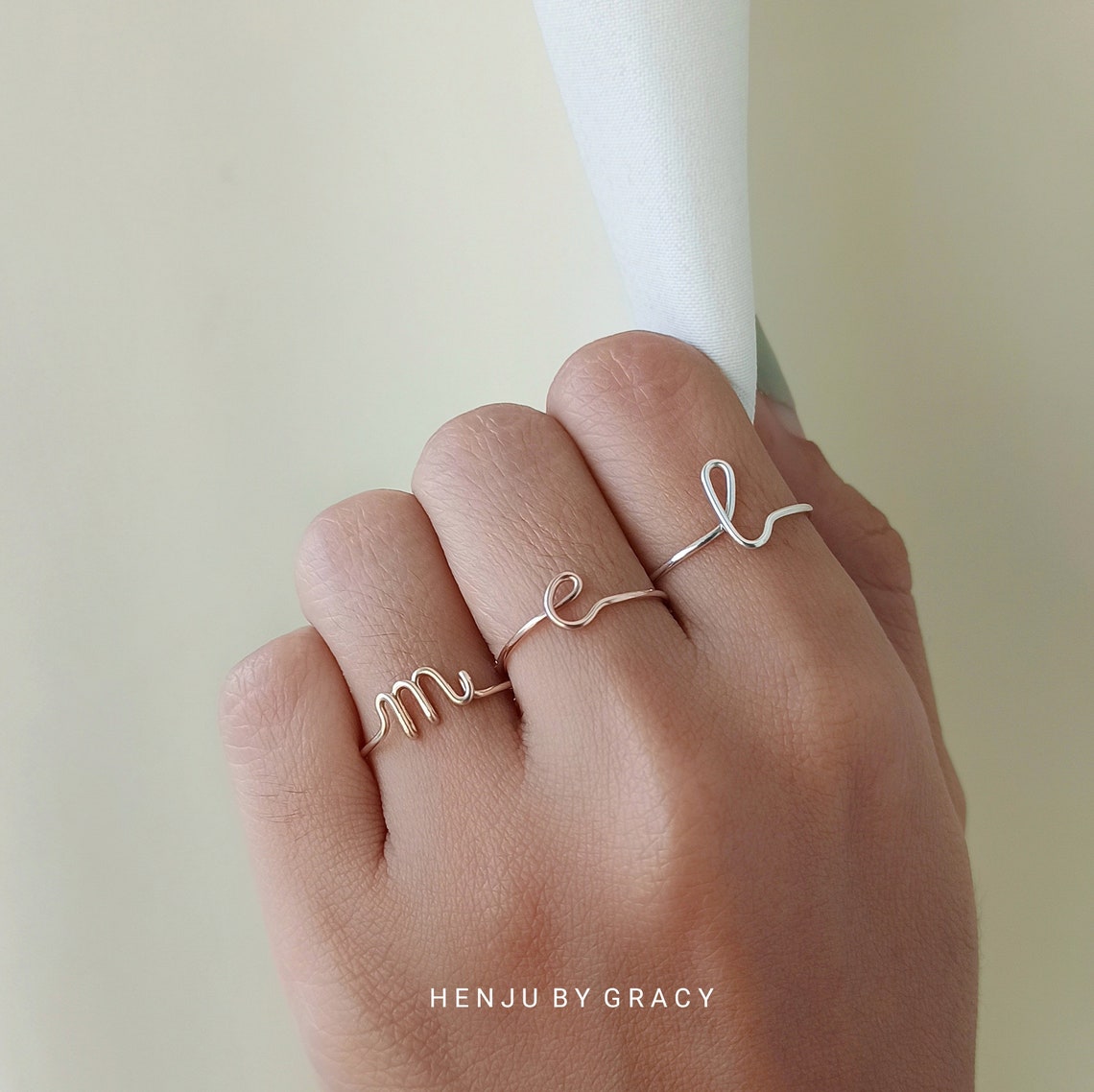 M Initial Ring in Gold / Gold M Ring / Personalized Initial / - Etsy